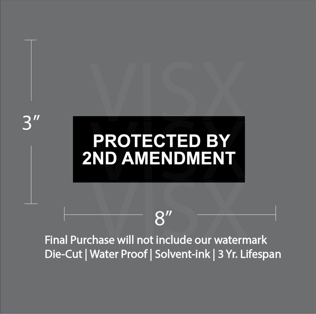 Protected by 2nd Amendment Bumper Sticker Interior or Exterior - Etsy
