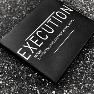 Execution Verb Motivational Canvas or POSTER Print Quote Verb ...
