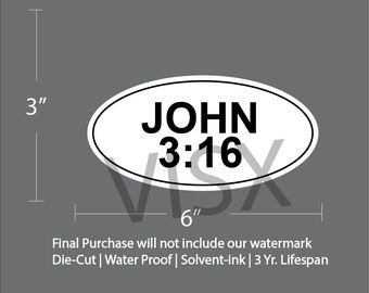 John 3 16 Bumper Sticker - Etsy