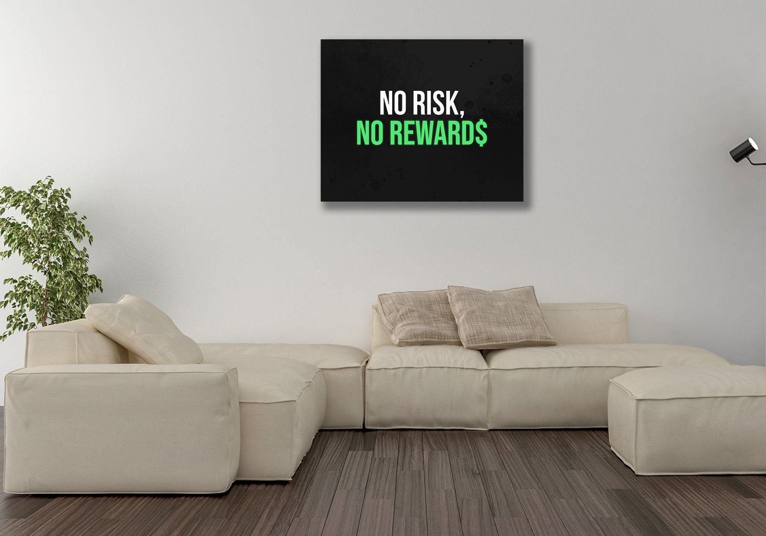 No Risk No Reward Motivational Canvas or Poster Print Ingredients JDM ...