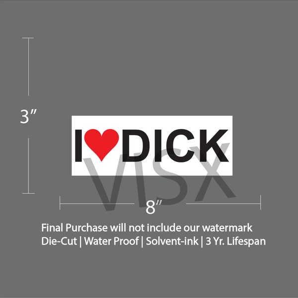 I Love Dick Sticker Etsy