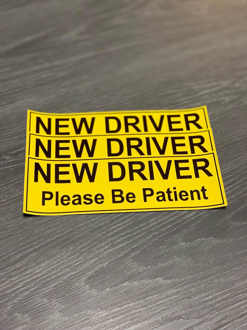 3 Pack New Student Driver Please Be Patient Bumper Sticker | Etsy