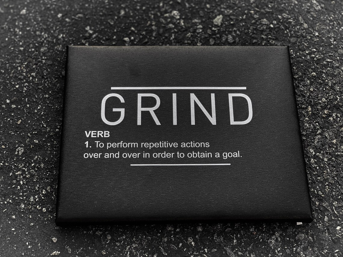 Grind Verb Motivational Canvas or POSTER Print Quote Verb | Etsy