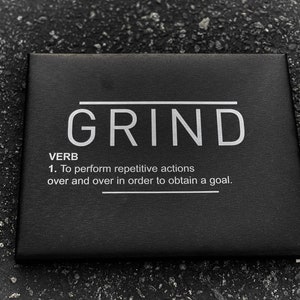 Grind Verb Motivational Canvas or POSTER Print Quote Verb Definition ...
