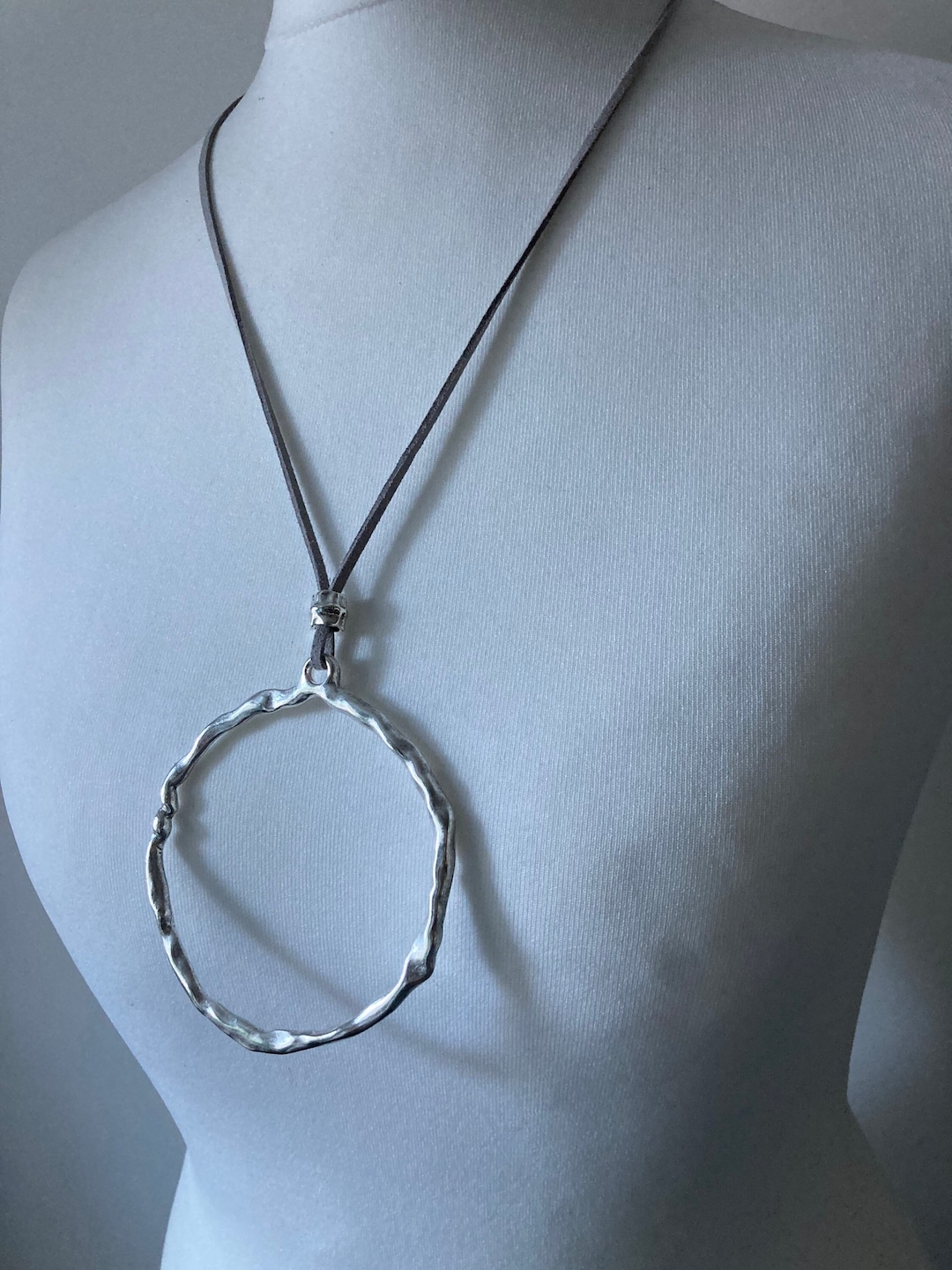 Stunning Faux Suede Necklace, Boho Necklace, Suede Necklace - Etsy