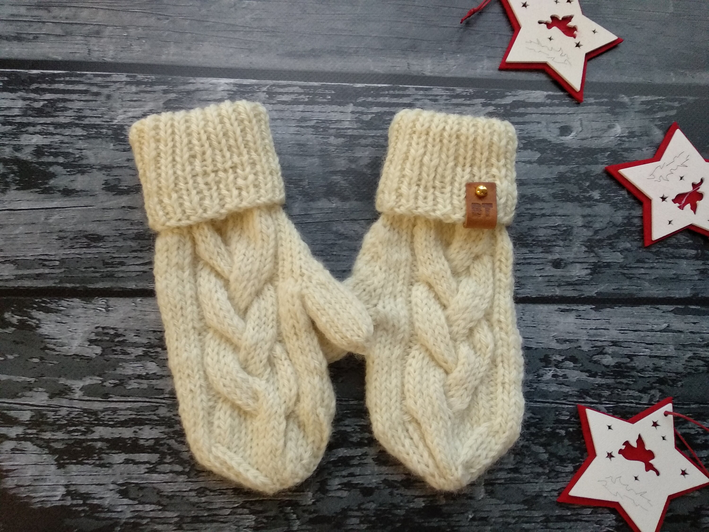 Merino Wool Kids Mittens Knitted Toddler Girls Mittens White | Etsy