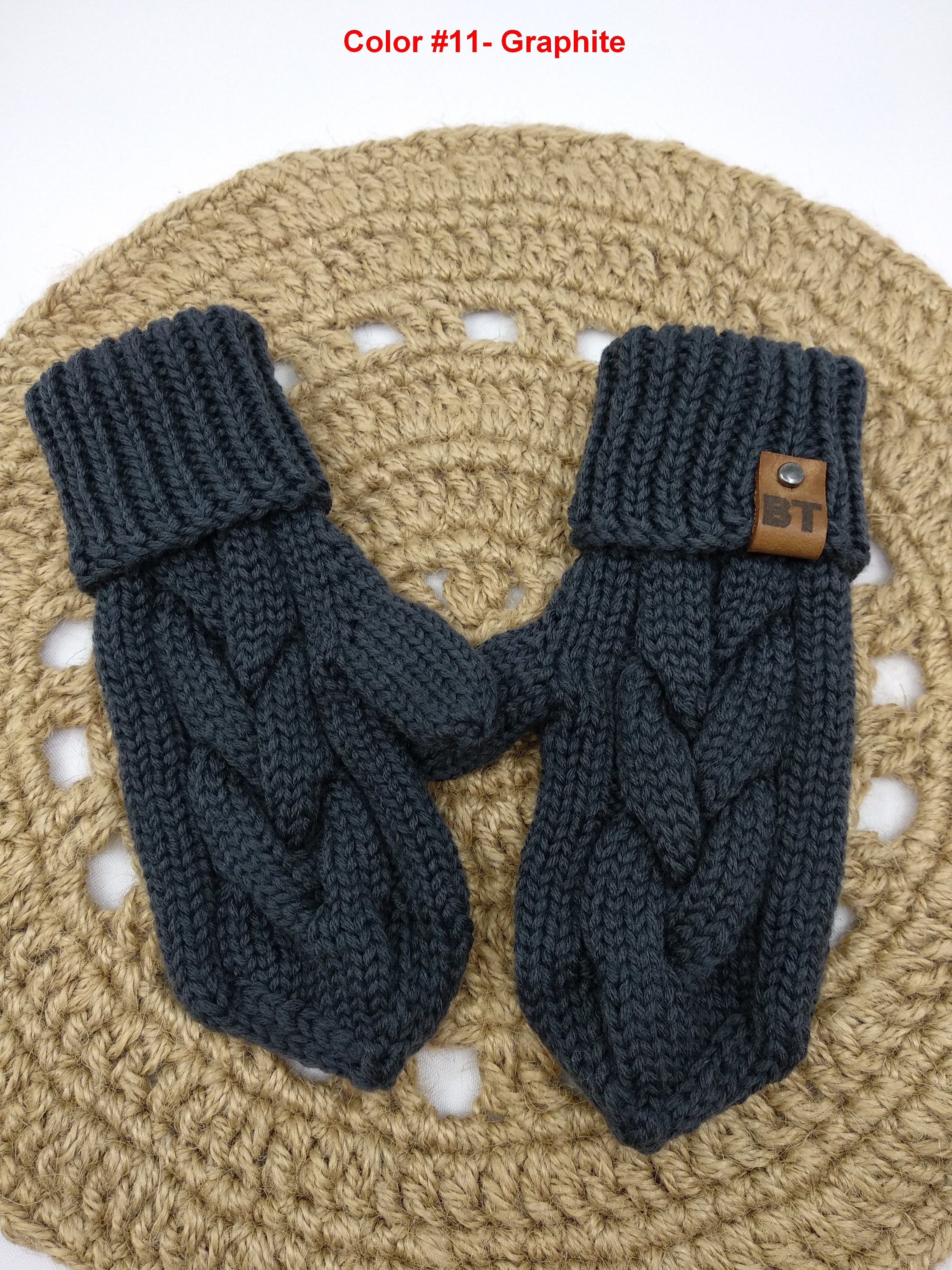 Merino Wool Kids Mittens Knitted Toddler Boys Mittens Gray | Etsy