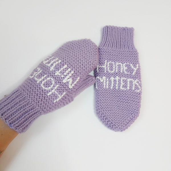 Embroidered Mittens - Etsy