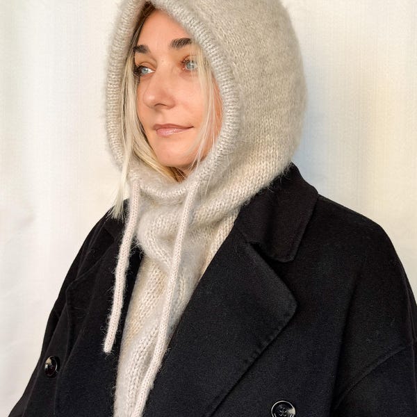 Balaclava Hood Cream - Etsy