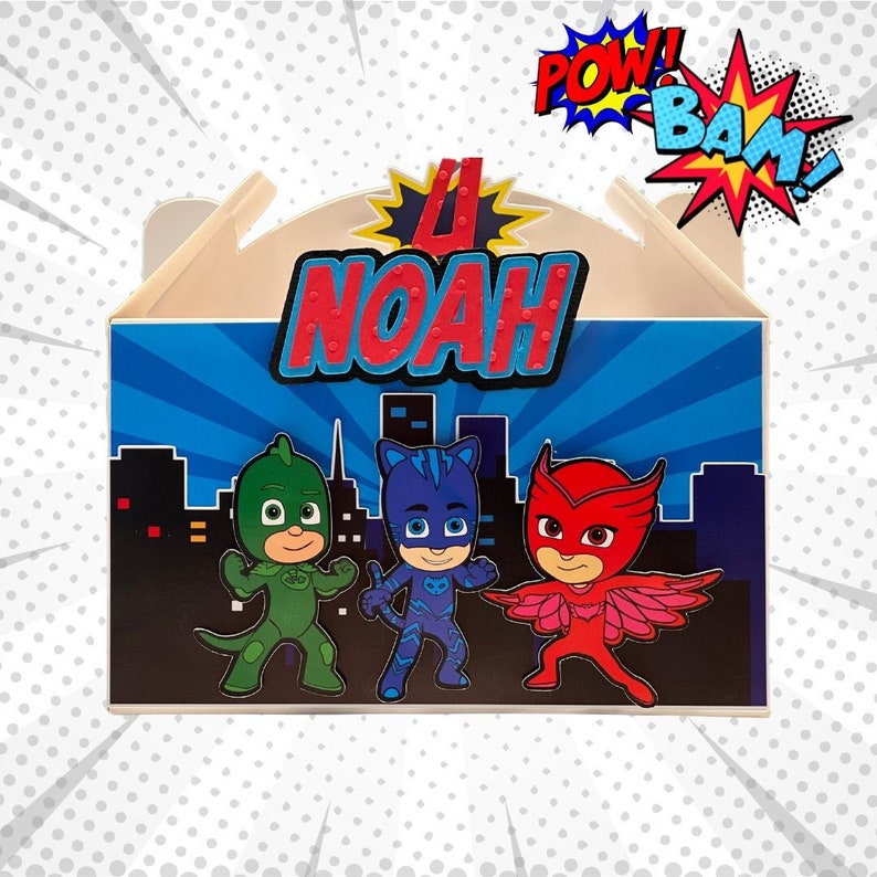 PJ Masks Favor Boxes - Etsy