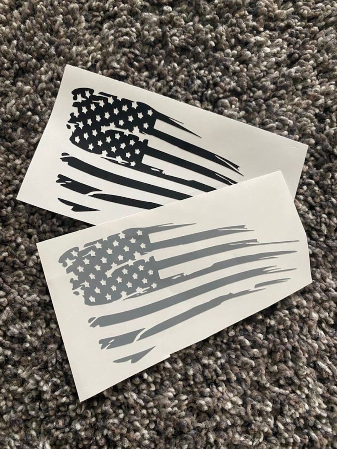 Distressed American Flag Vinyl Decal - Etsy