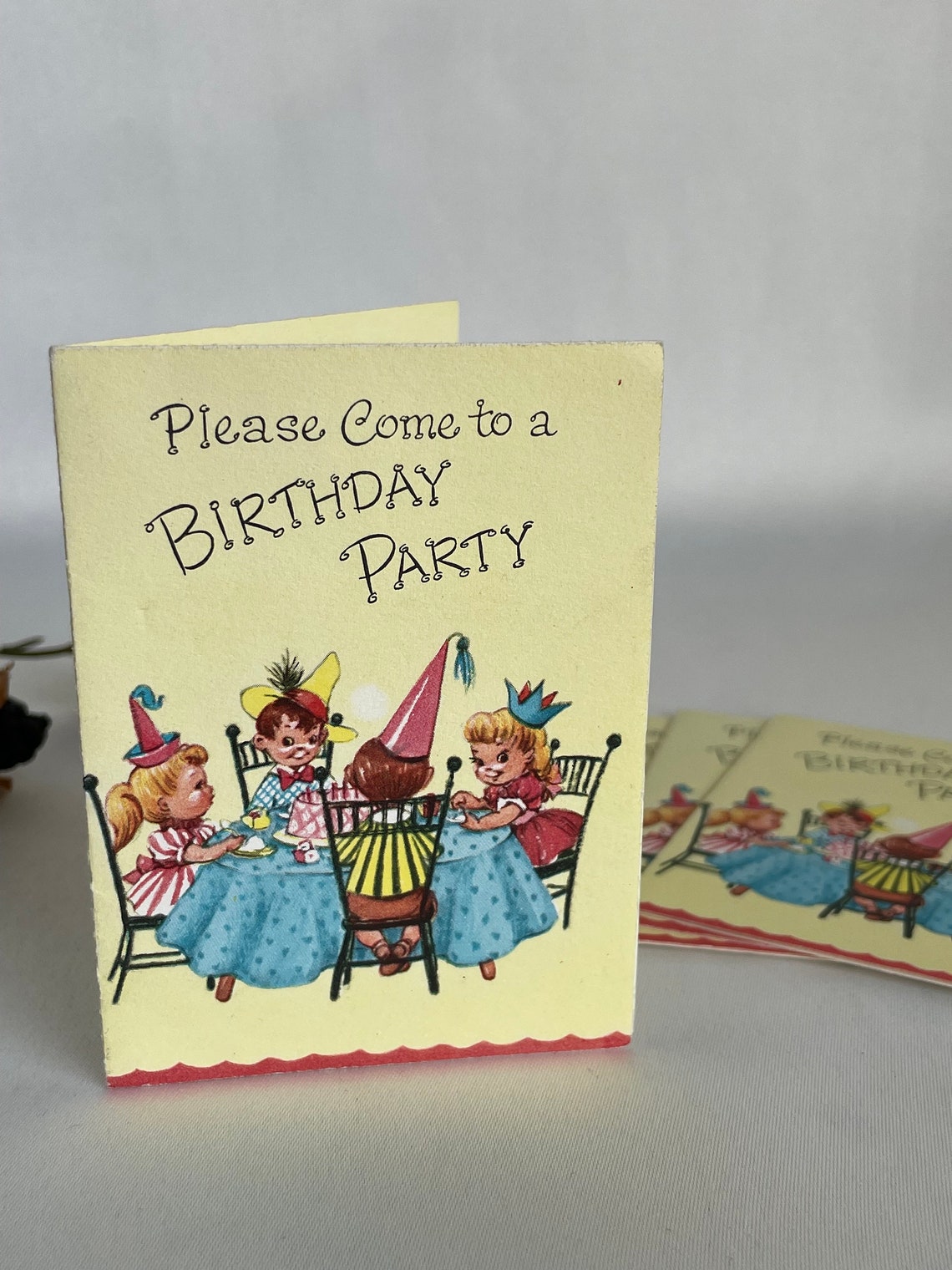 Vintage Birthday Party Invitations Fairfield 1950s - Etsy