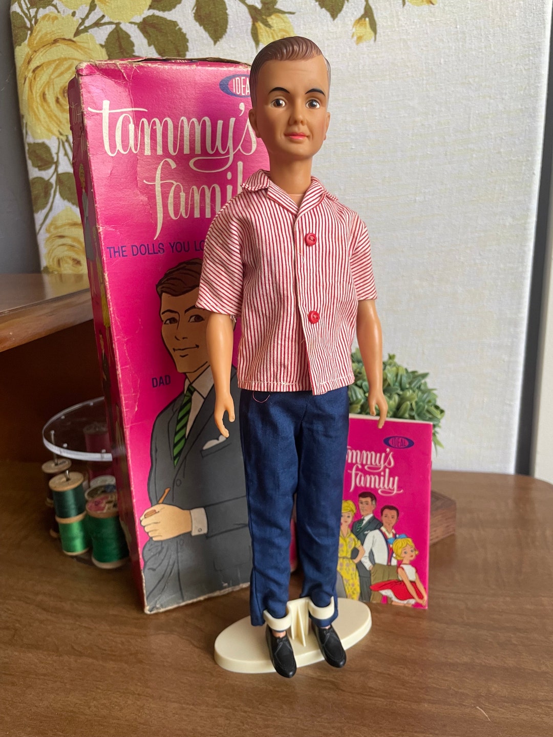 Dad- in Box With Stand - Ideal Tammy Family Doll 1960s - Etsy