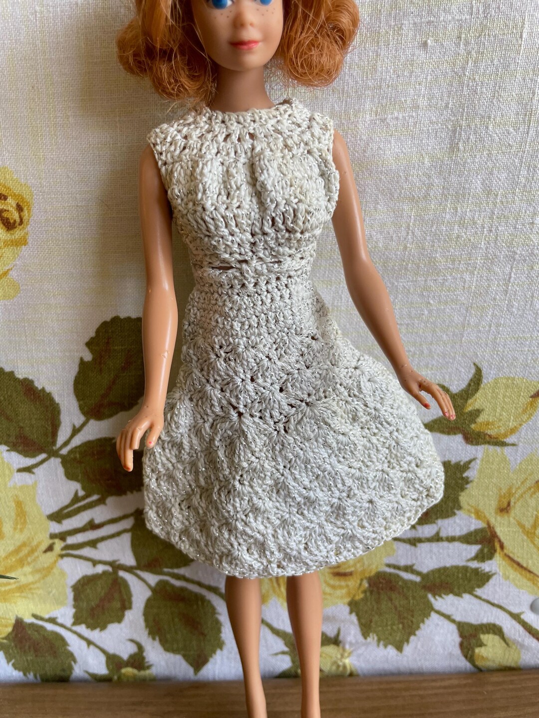 Vintage Crochet Ivory Dress - Barbie Clone Clothing - 1960s - Etsy