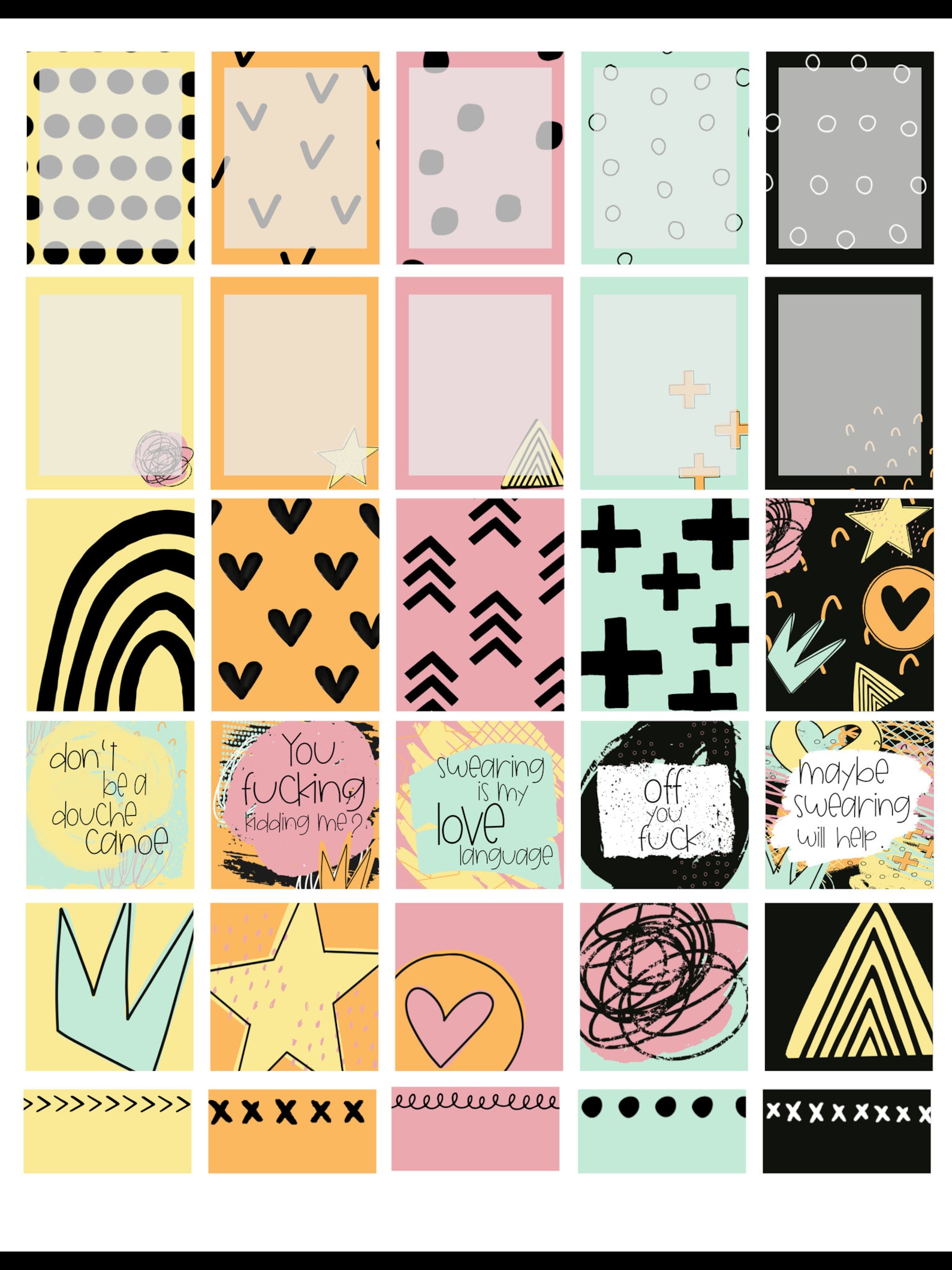 Full Digital Sticker Kit PLUS GoodNotes sticker book swear | Etsy