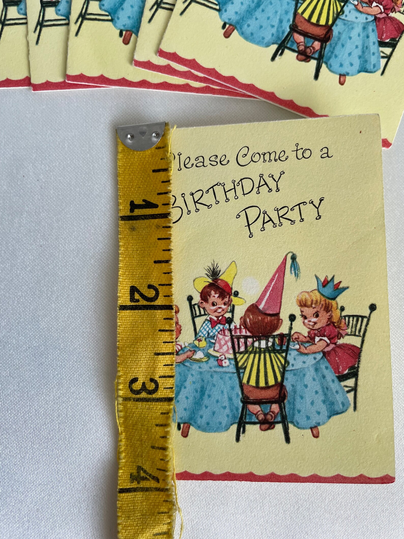 Vintage Birthday Party Invitations Fairfield 1950s - Etsy