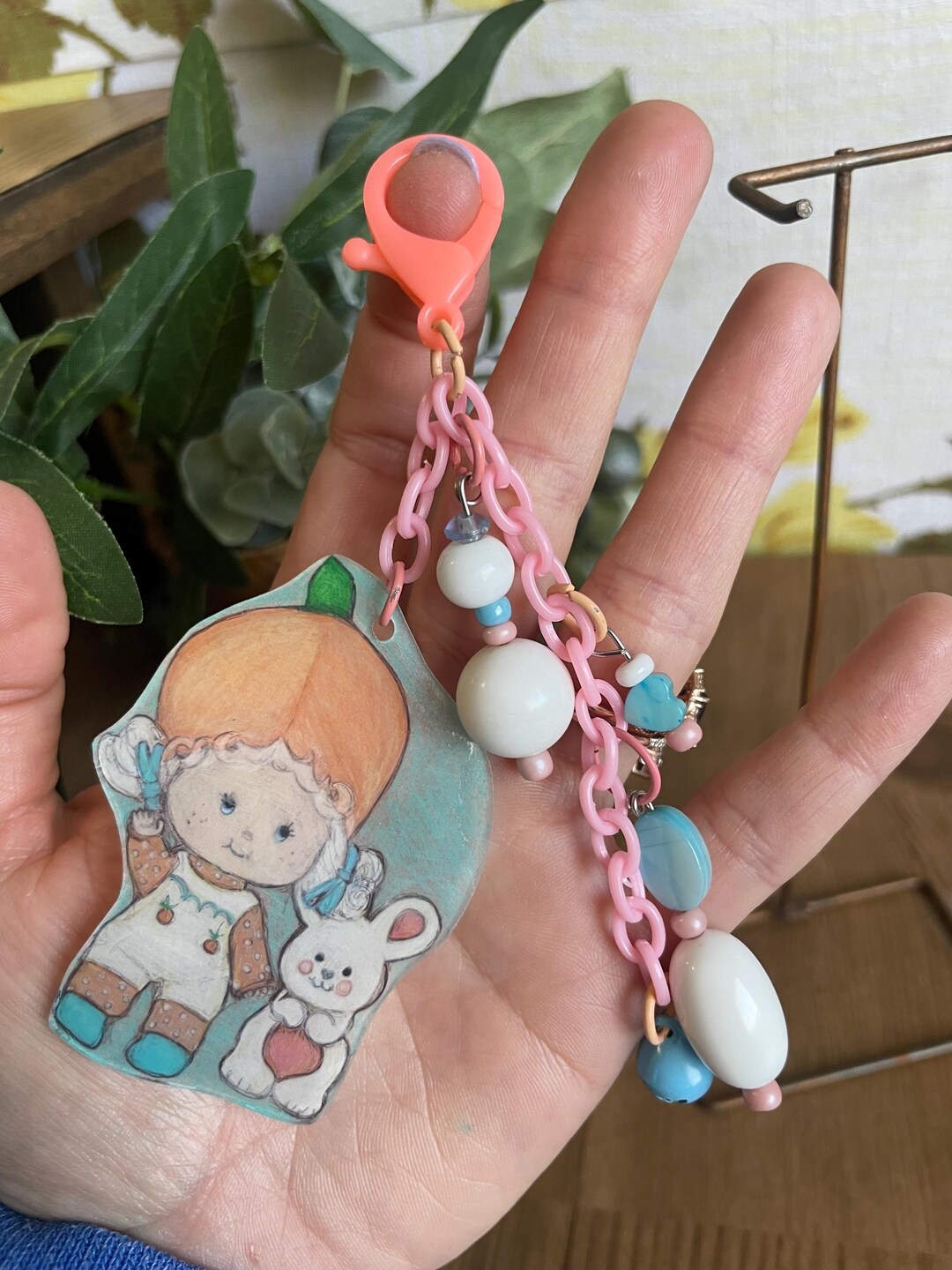 Apricot Purse Charm / Bag Charm / Keychain - Etsy