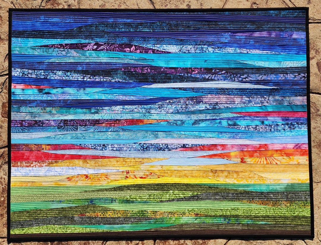 Hanging Quilt, Wall Quilt, Quilted Hanging, Landscape Hanging, Art ...