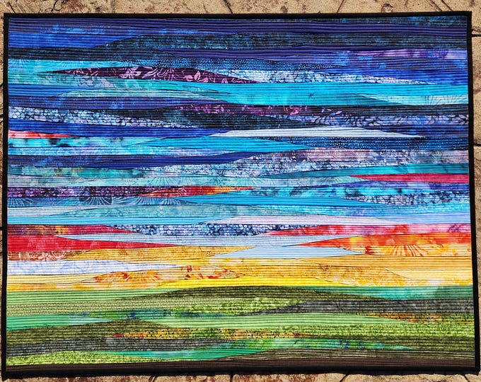 Hanging Quilt, Wall Quilt, Quilted Hanging, Landscape Hanging, Art ...