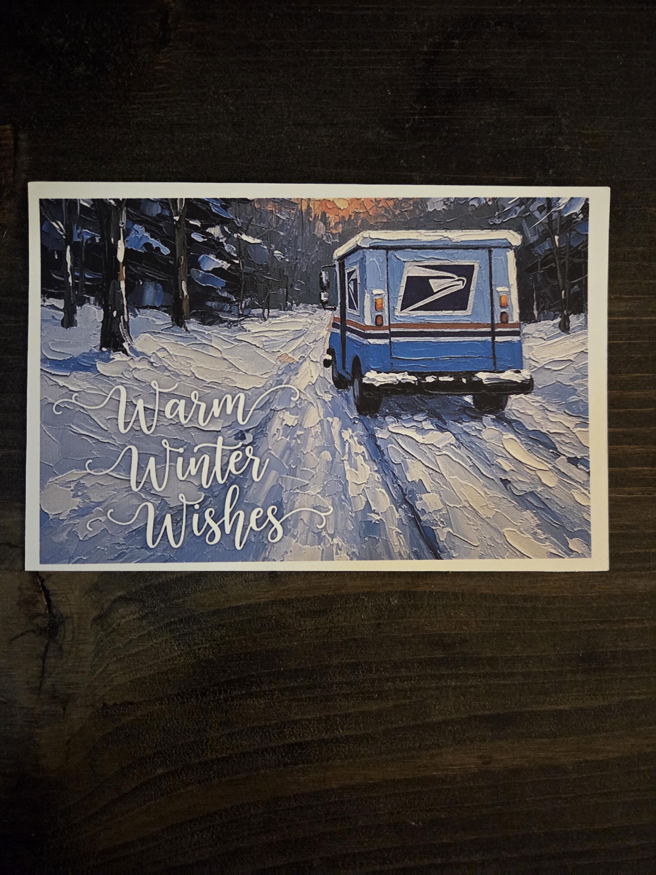 Postal Service Holiday Card | "warm Winter Wishes" Customer Greeting ...