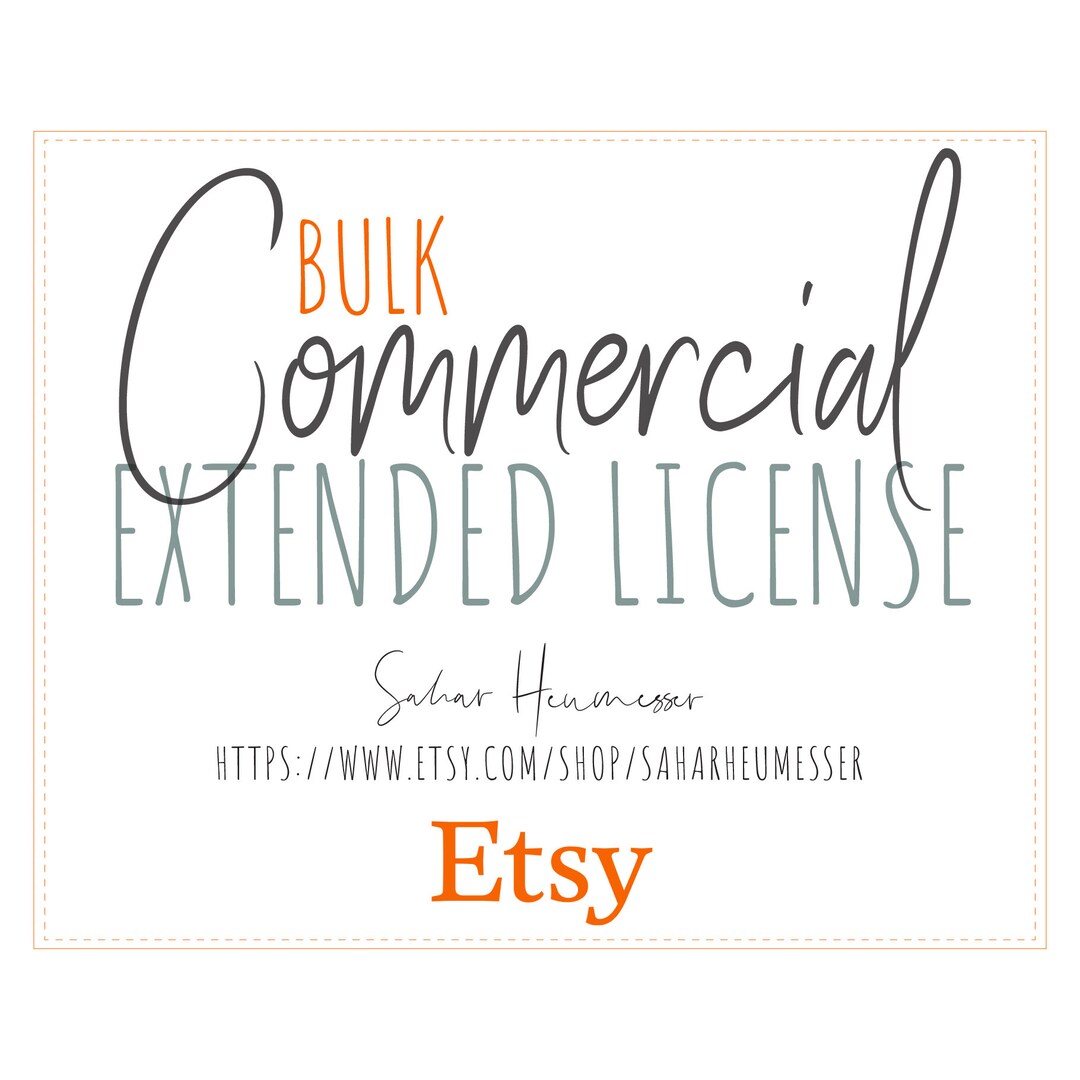 Bulk Extended License｜commercial Use ｜commercial License｜ - Etsy