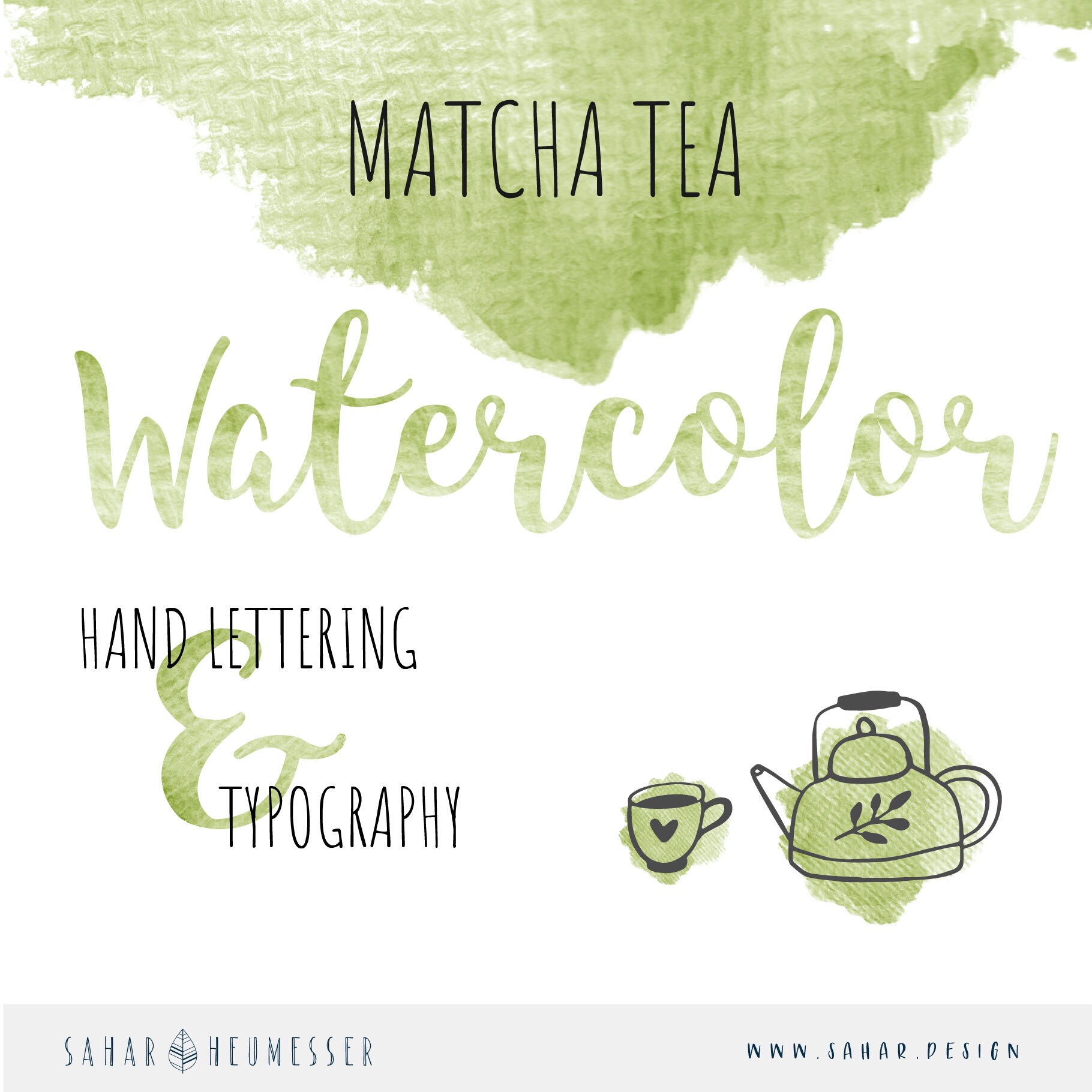 Matcha Tea Green Watercolor Brush Stroke Clipart24 - Etsy