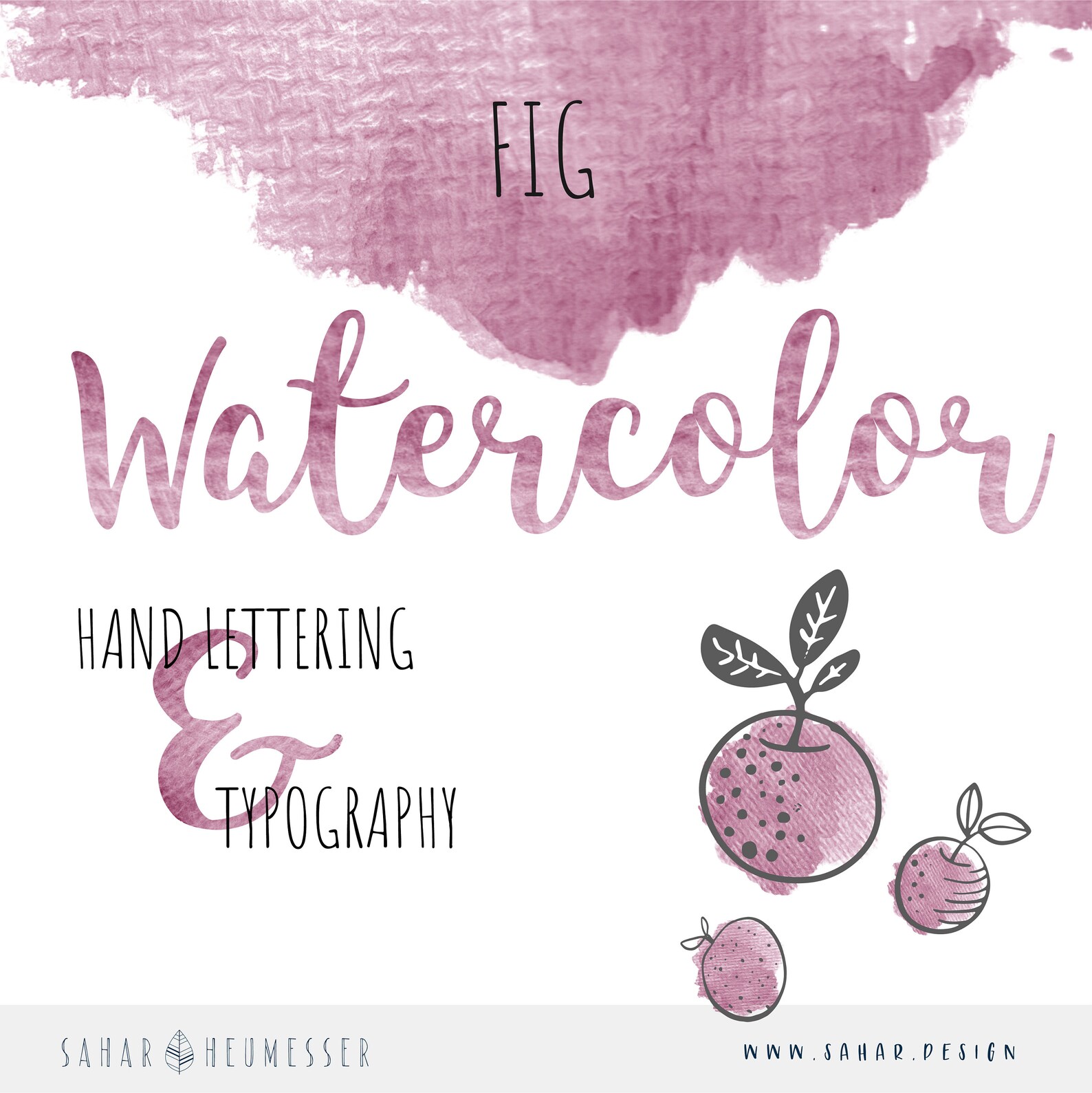 Magenta Fig Watercolor Brush Stroke Clipart｜24 Transparent PNG - Etsy