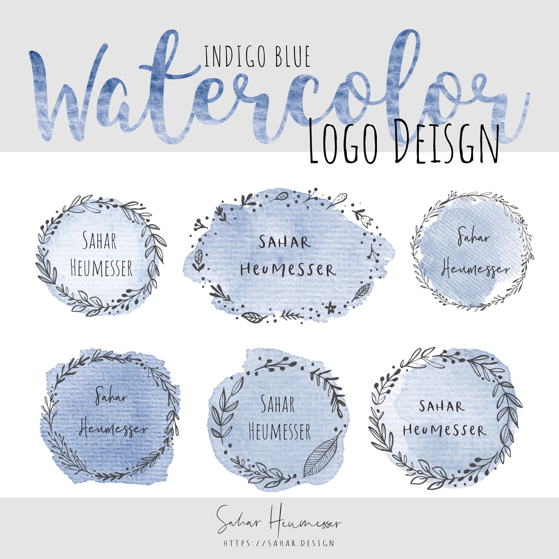 Indigo Blue Watercolor Brush Stroke Clipart24 Transparent PNG - Etsy