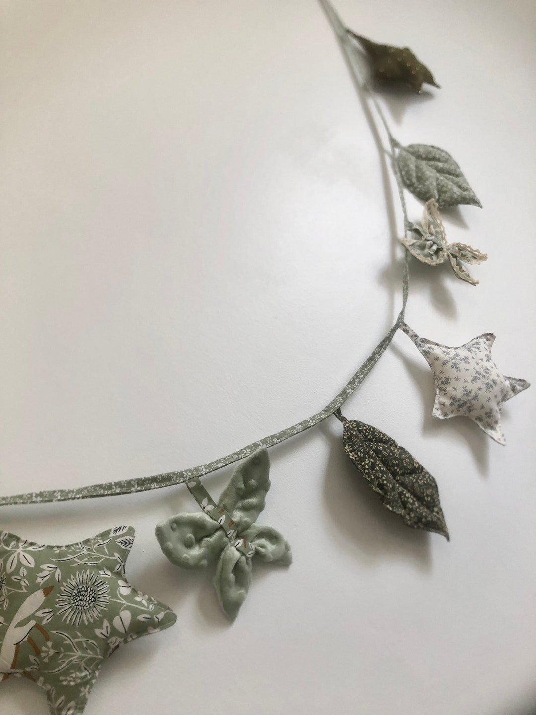 Baby Child Room Decoration Fabric Garland Leaves Stars Butterflies ...