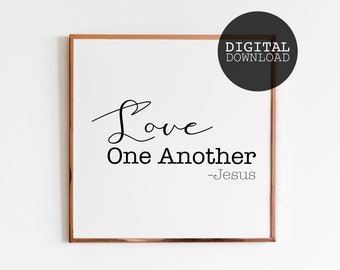 Love One Another Wall Art | Etsy