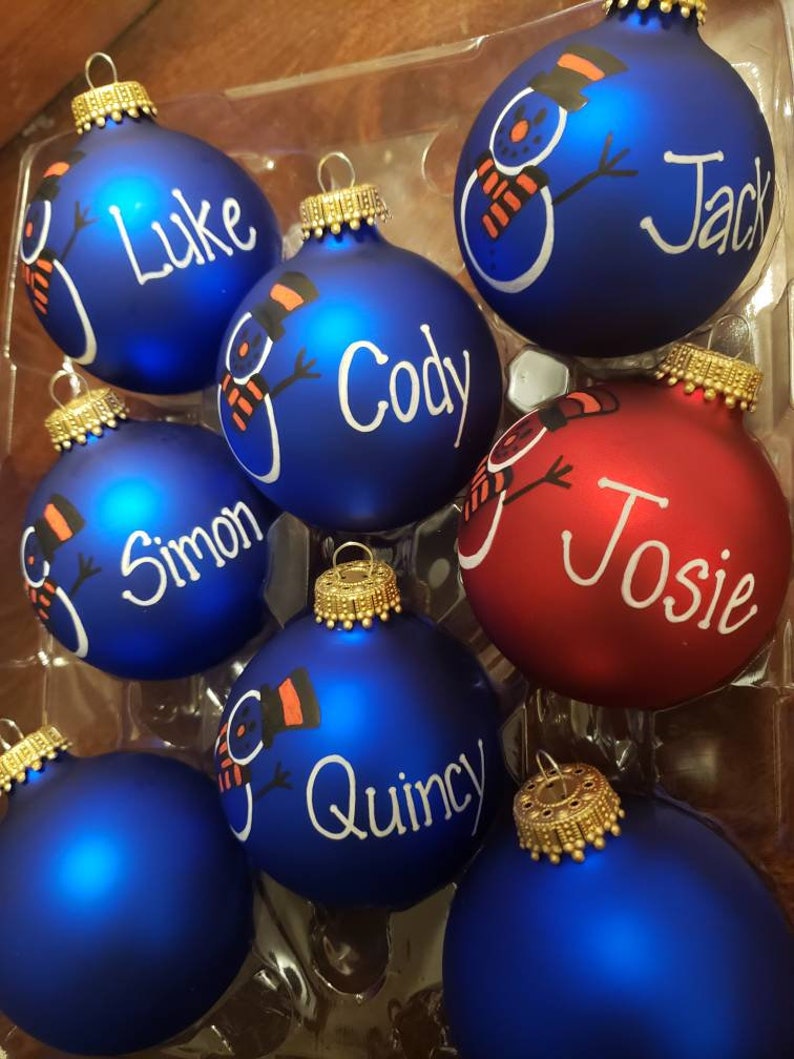 Customized Christmas Bulbs Name Character Special Font | Etsy