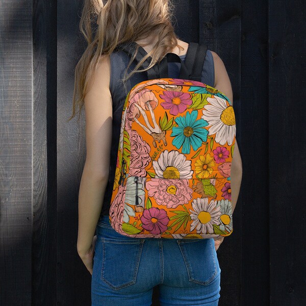 Floral Backpack - Etsy