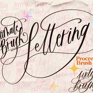 Lettrage Procreate Brush Set - Procreate Lettering Brushes - Procreate Calligraphy Brushes ...