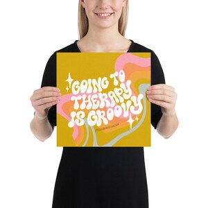 Going to Therapy is Groovy Poster | Therapy is Cool | Therapy Poster ...