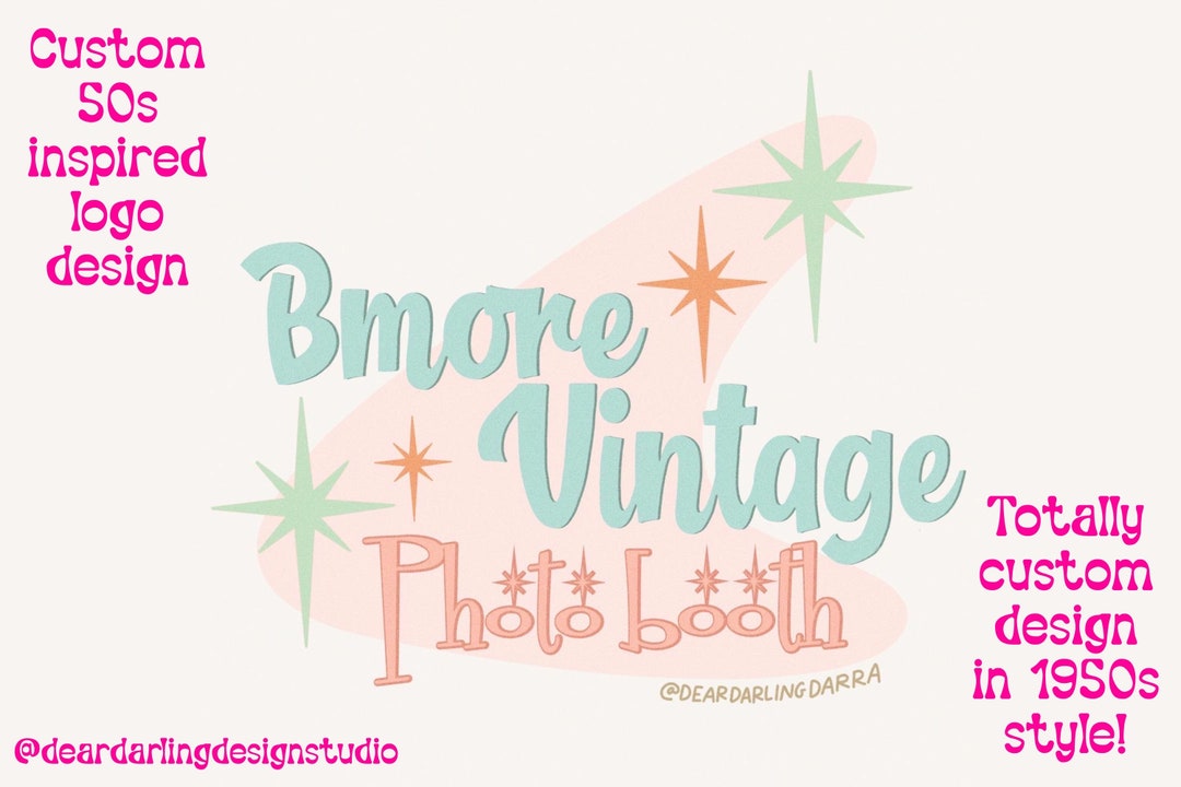 CUSTOM 50s Logo Design | 50s Style Logo | Retro 50s Logo | 50s Branding Design | Mid Century ...