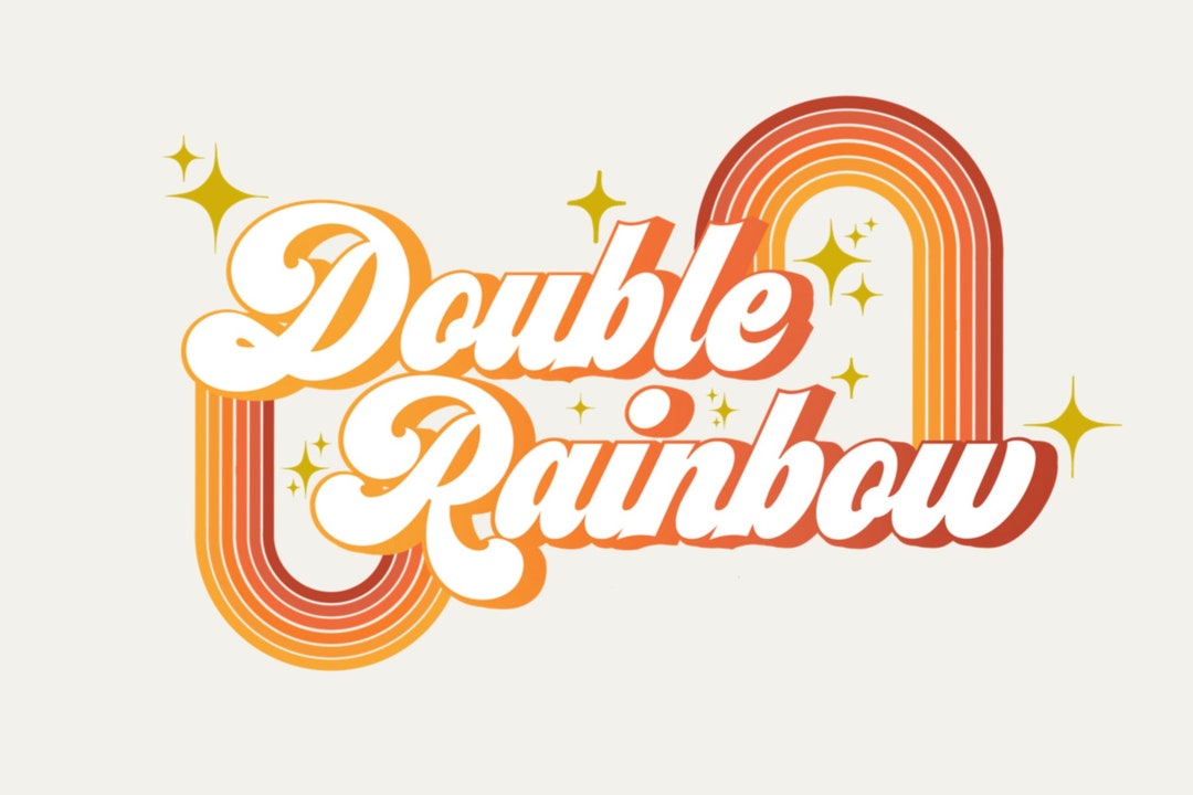 Warm Retro Rainbow Logo Design | 70s Logo | Retro Rainbow 70s Logo ...