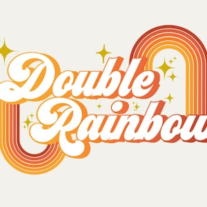 Warm Retro Rainbow Logo Design | 70s Logo | Retro Rainbow 70s Logo | Custom 70s Logo | Groovy ...