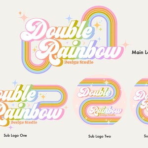 Warm Vintage Rainbow Logo Design | 70s Logo | Retro Rainbow 70s Logo ...