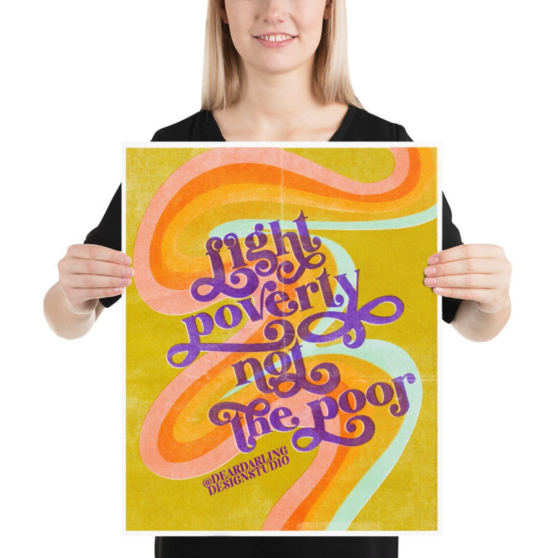 Fight Poverty Not the Poor Poster | Social Justice Art | Social ...