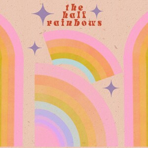 Retro Rainbows Illustration Pack - Vector & PNGS - 70s Rainbow ...