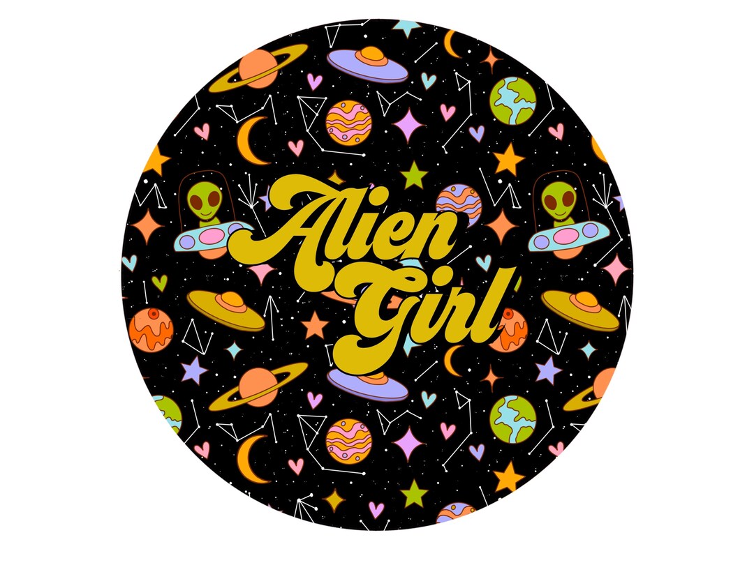 Alien Girl Logo Design - Customize With Your Brand Name | 90s Alien ...