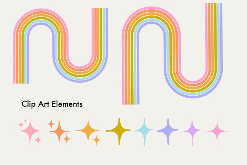 Vintage Rainbow Logo Design - Customize With Your Brand Name | 70s Logo ...