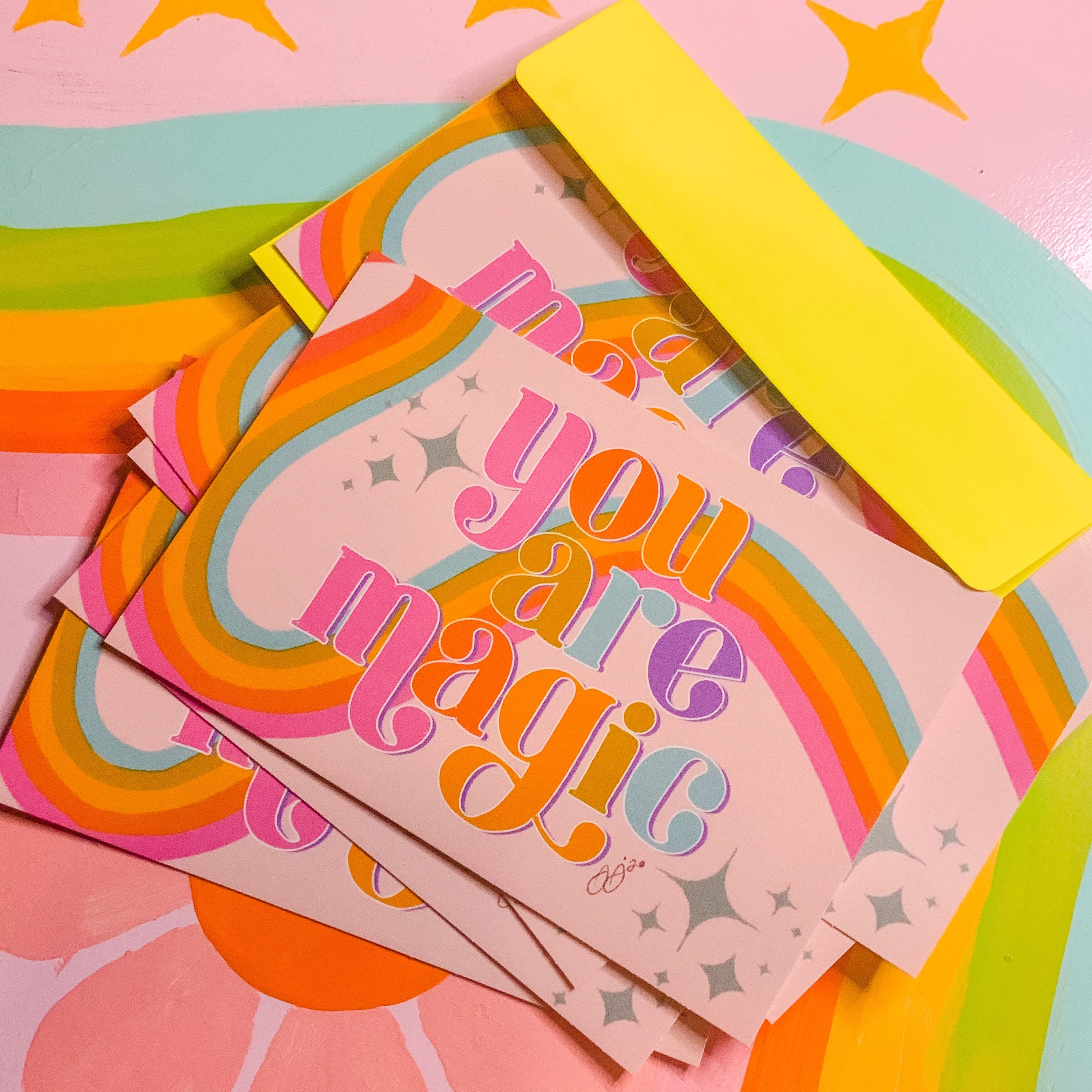 10 Pack You Are Magic Cards With Envelope | Flat Cards With Blank Back ...