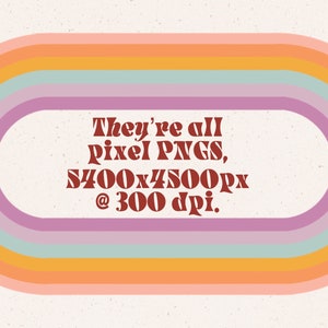 Retro Rainbows Illustration Pack - Vector & PNGS - 70s Rainbow ...