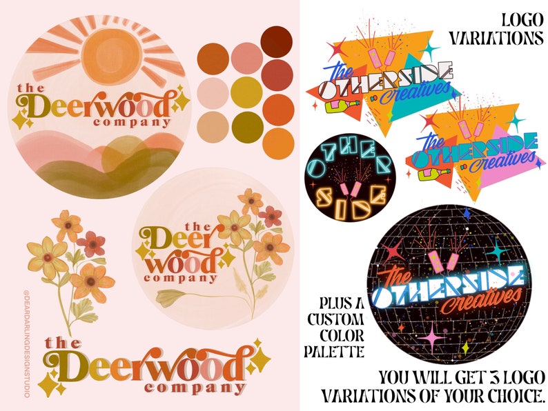 CUSTOM Retro Branding Design Based off of the Decade of Your - Etsy