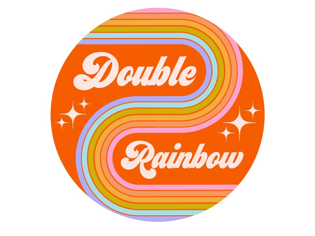 Double Rainbow Logo Design - Customize With Your Brand Name | 70s ...