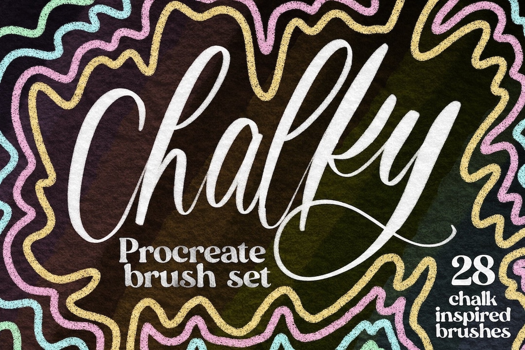 Chalk Procreate Brushes - Chalk Art Procreate Brushes - Chalk Lettering ...