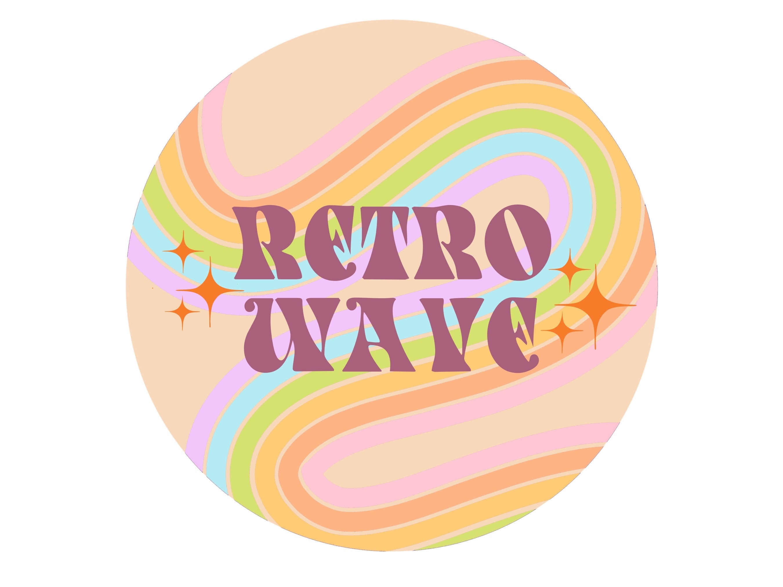 Retro Wave Logo Design - Customize With Your Brand Name | 70s Rainbow ...