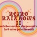 Retro Rainbows Illustration Pack - Vector & PNGS - 70s Rainbow ...