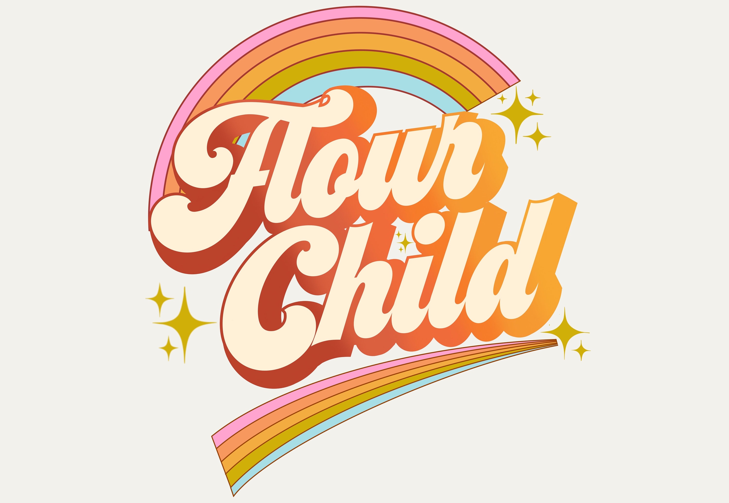 Retro Rainbow Logo Design - Customize With Your Brand Name | 70s Logo ...